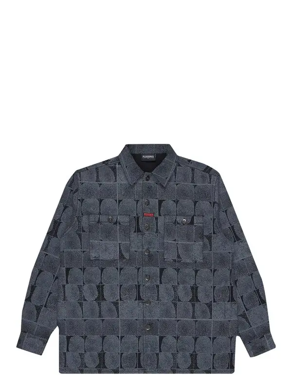 PLEASURES Trace Denim Work Shirt - Black