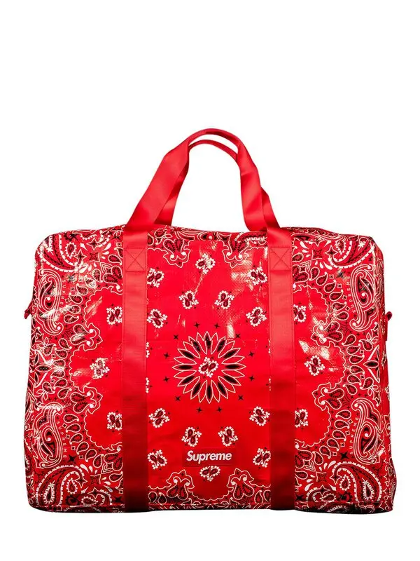 Supreme Bandana Tarp Large Duffle Bag - Red