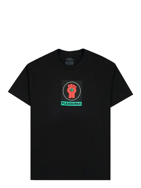 PLEASURES Badge T-shirt - Black