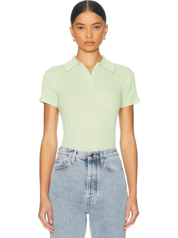 Guest In Residence Shrunken Polo Top - Mint