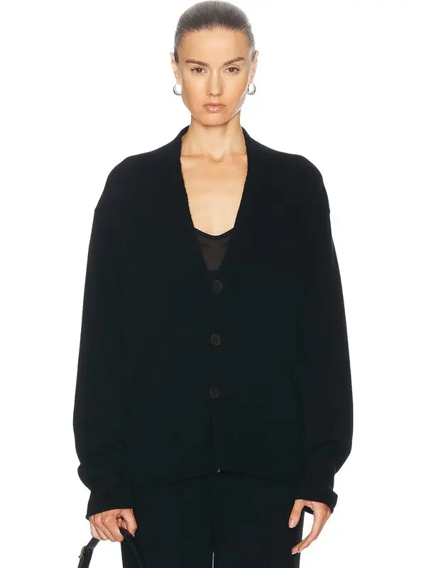Guest In Residence Everywear Cashmere Cardigan - Black
