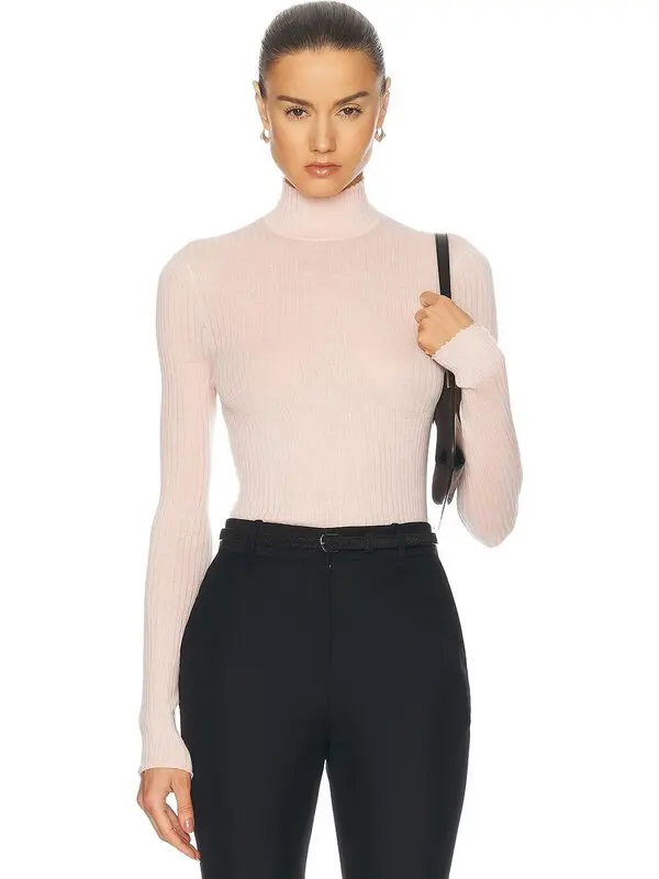 Sprwmn Mock Neck Top - Blush