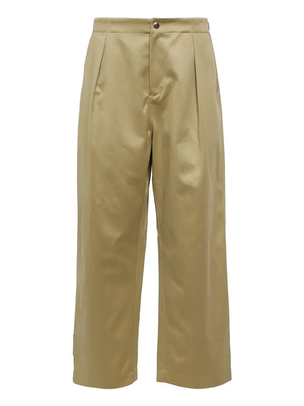 Burberry Cotton Straight Leg Trousers - Green