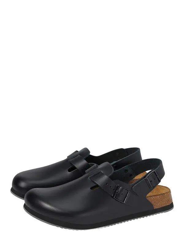 BIRKENSTOCK Tokyo Super Grip Leather Clogs - Black