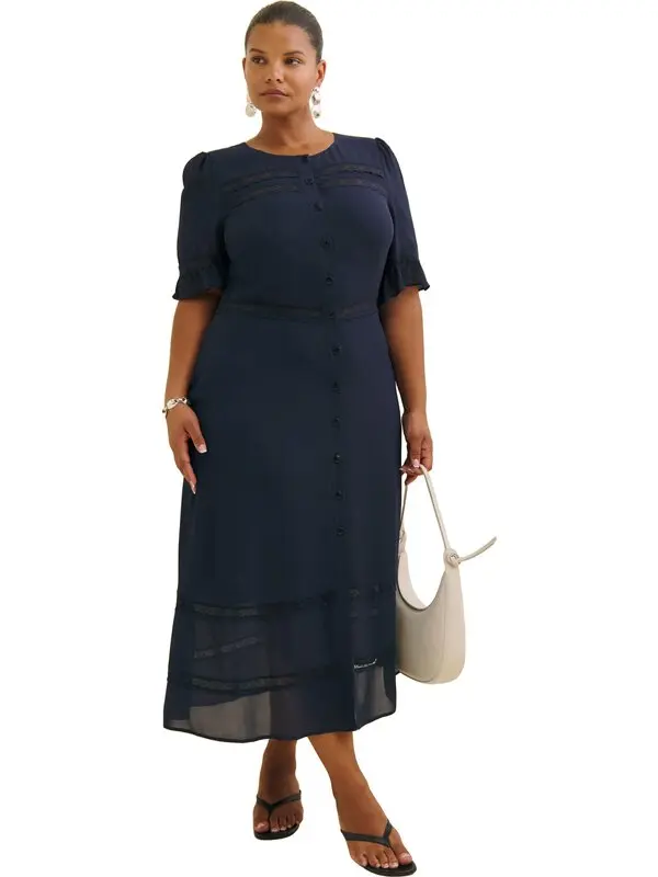 REFORMATION Woodson Dress - Blue