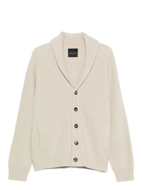 ROBERTO COLLINA Knitted Jacket - Beige