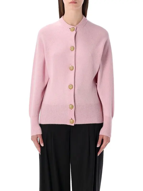 Balmain Eco-cashmere Buttoned Cardigan - Pink