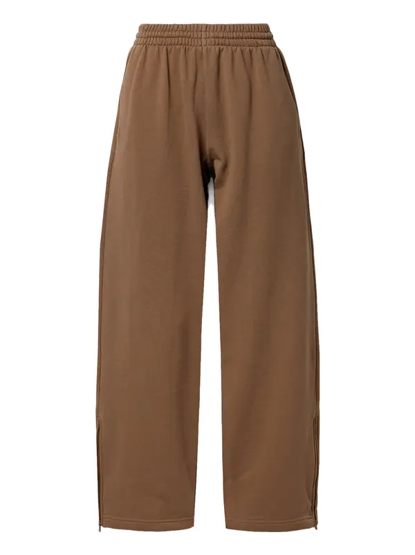 Wardrobe.NYC Hailey Bieber Cotton-jersey Wide-leg Sweatpants - Brown