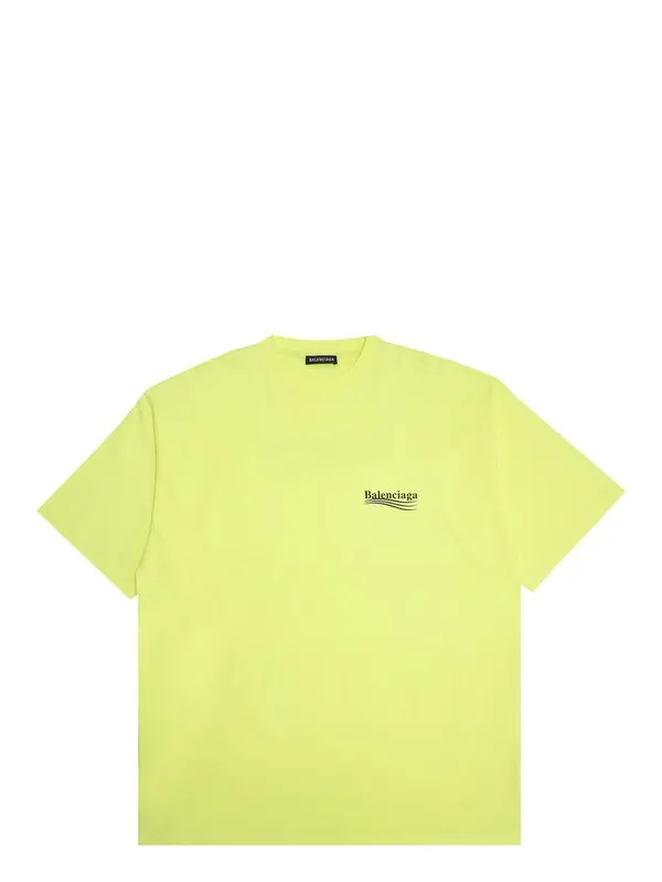 Balenciaga Oversized Logo T-shirt - Yellow