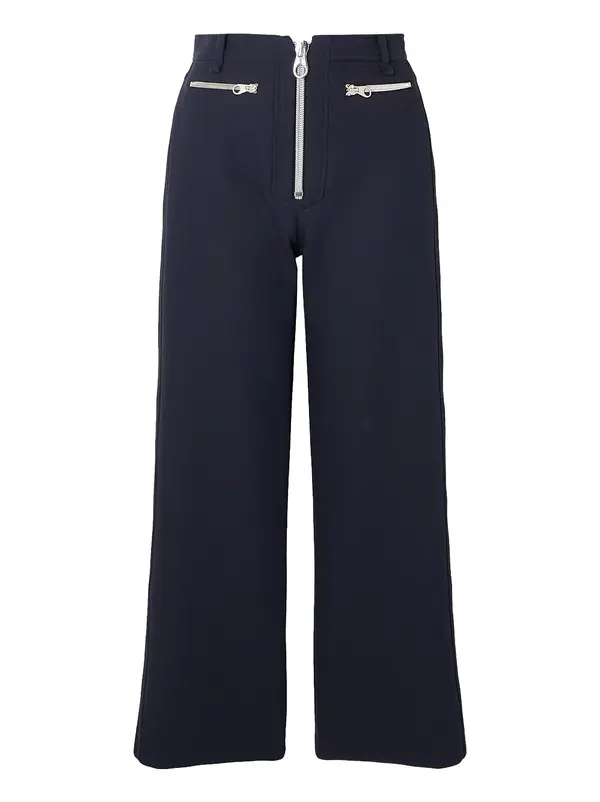 MERYLL ROGGE Cotton-blend Gabardine Pants - Navy