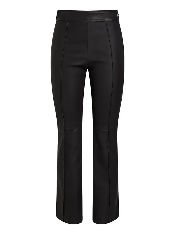 Helmut Lang Stretch-leather Flared Pants - Black