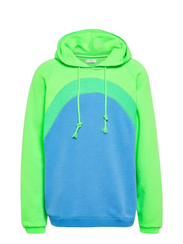 ERL Rainbow Bouclé Trimmed Hoodie - Multicoloured
