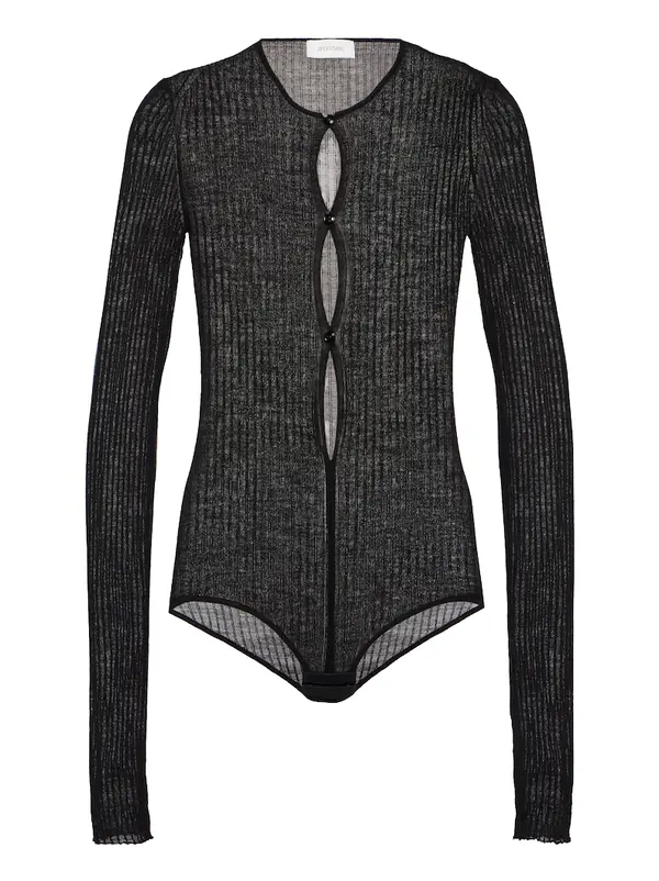 Sportmax Rib-knit Bodysuit - Black