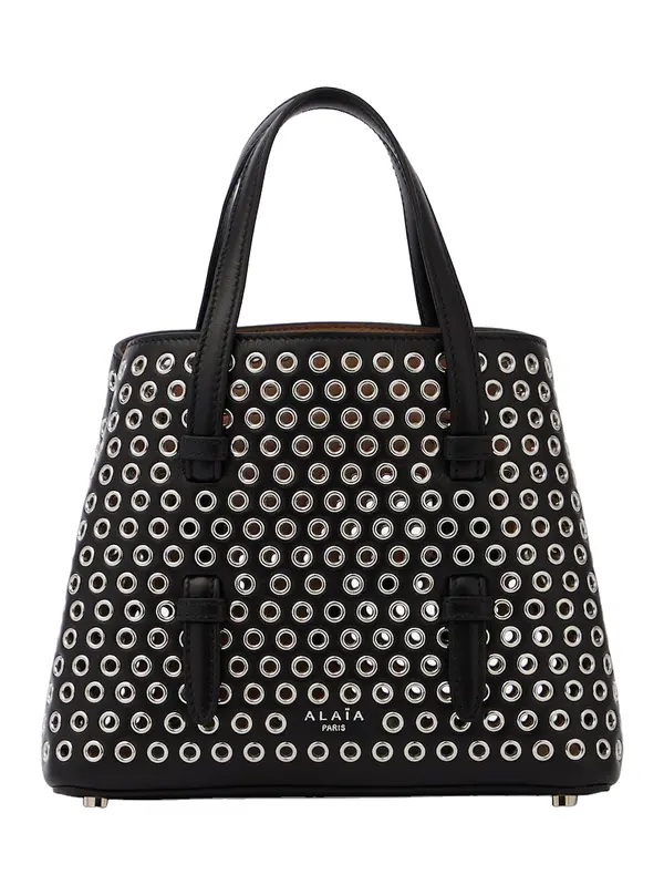 Alaïa Mina 20 Embellished Leather Tote Bag - Black