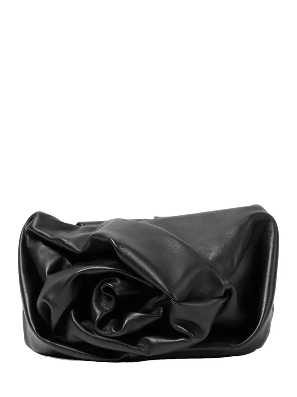 Burberry Rose Leather Clutch - Black