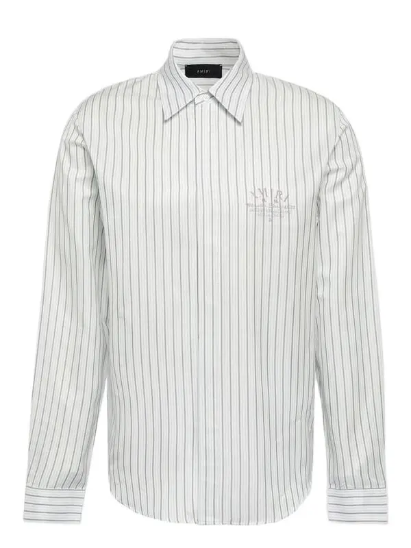 Amiri Cotton Pinstripe Poplin Shirt - White
