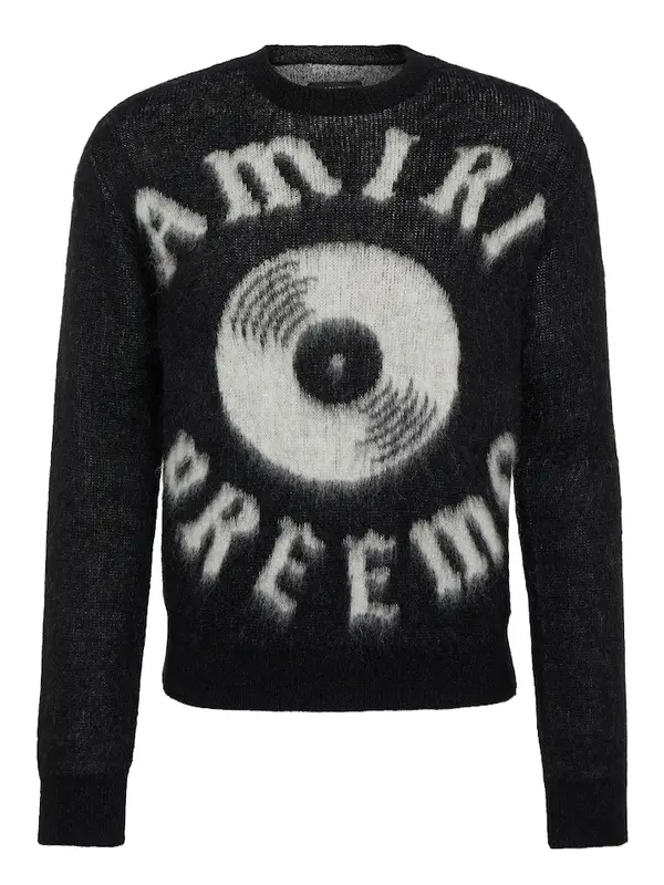 Amiri Logo Wool Sweater - Black
