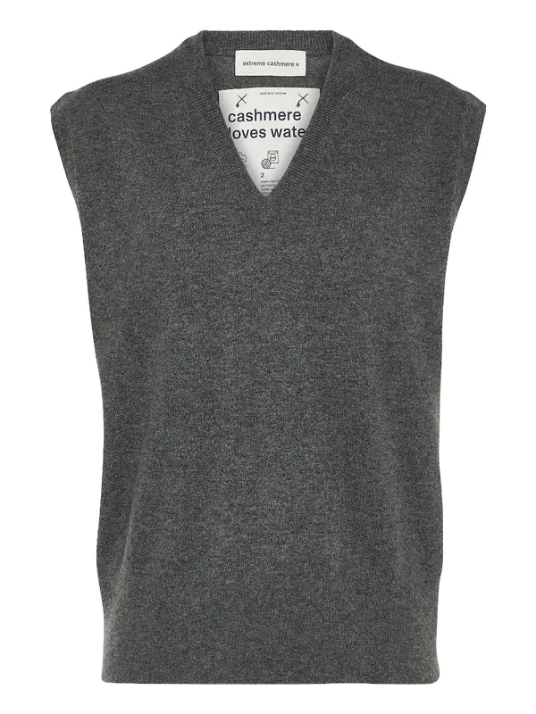 EXTREME CASHMERE X N°243 Spencer Cashmere-blend Sweater Vest - Grey