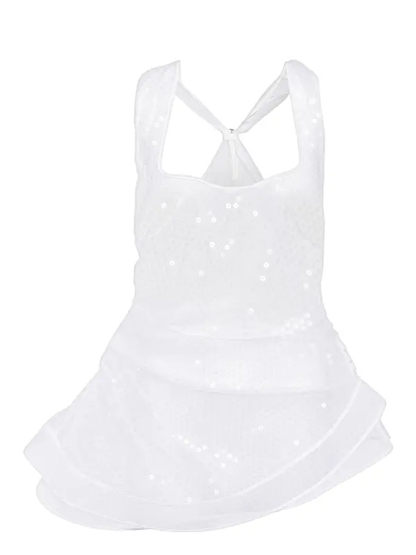 Jacquemus Le Débardeur Perle Sequined Top - White