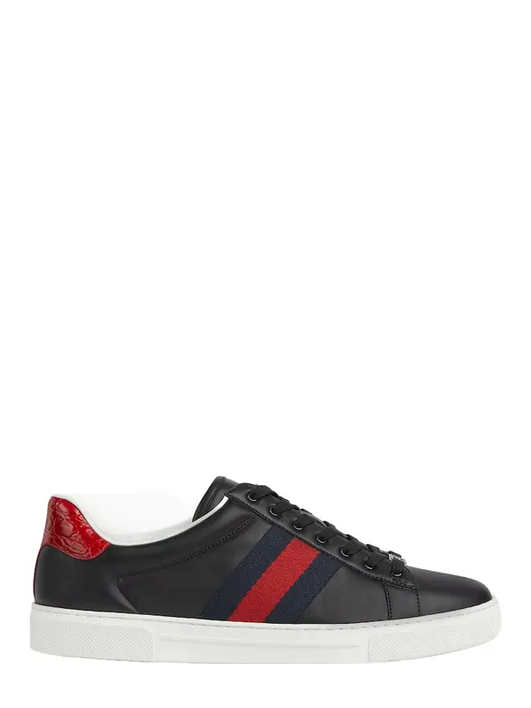 Gucci Ace Sneaker With Web - Black