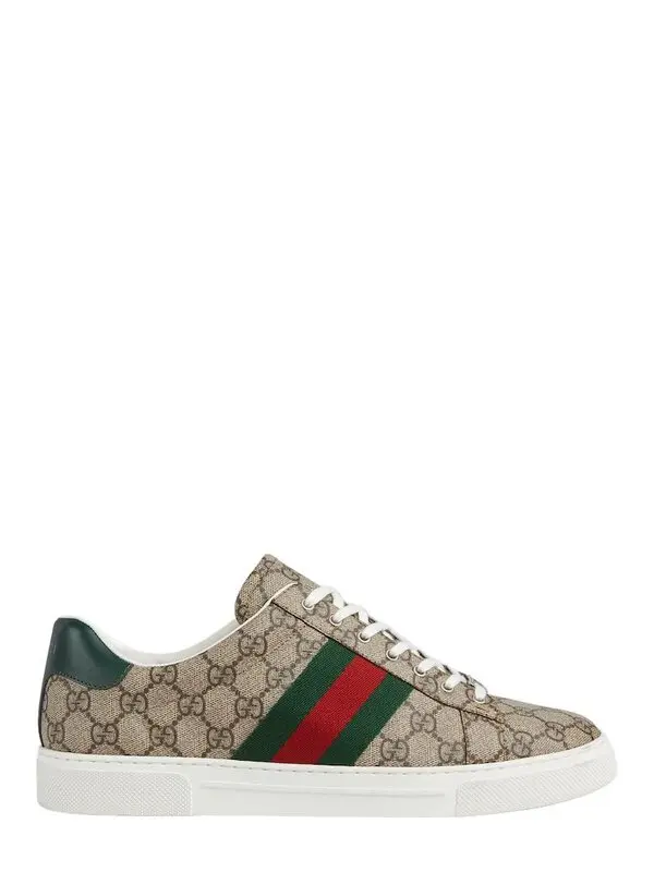 Gucci Ace Sneaker With Web - Beige