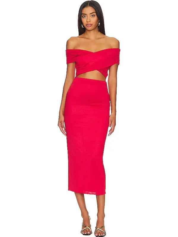 Nbd Kamryn Midi Dress - Red