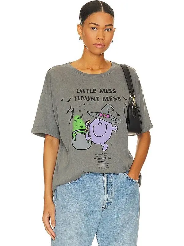 THE LAUNDRY ROOM Graphic Oversized Jersey T-shirt - Gravity Grey