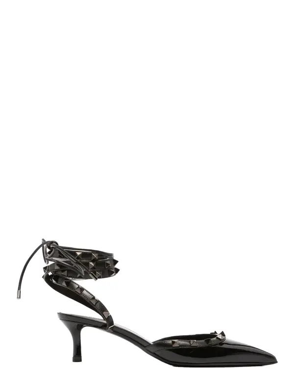 Valentino Garavani Rockstud Patent-leather Pumps - Black