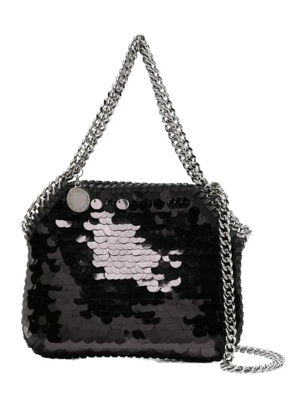 Stella McCartney Mini Falabella Sequin-embellished Bag - Black