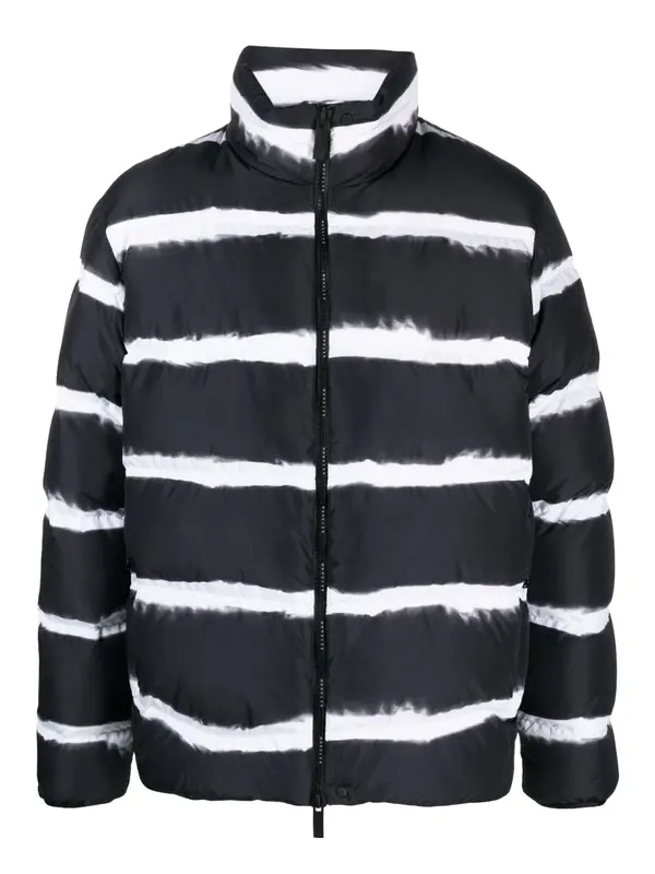 Moncler Striped Puffer Jacket - Black
