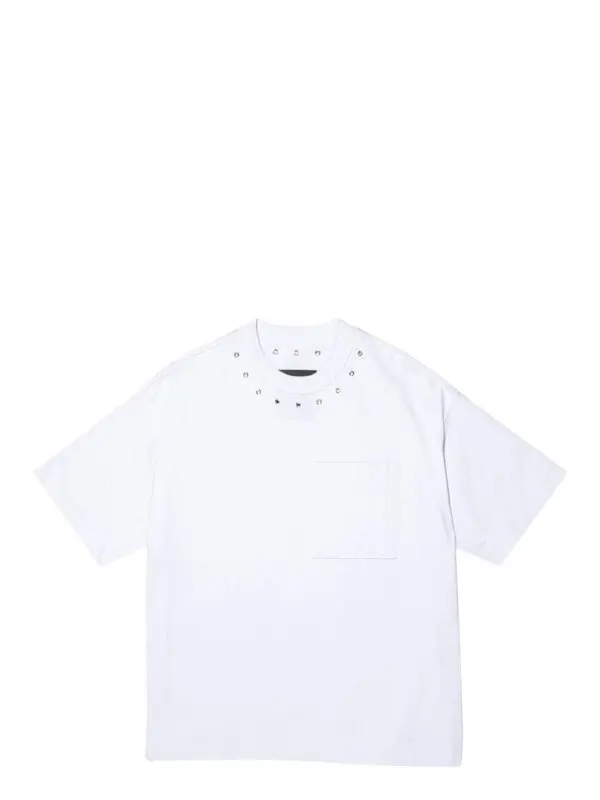 PURPLE BRAND Eyelet-trim Cotton T-shirt - White