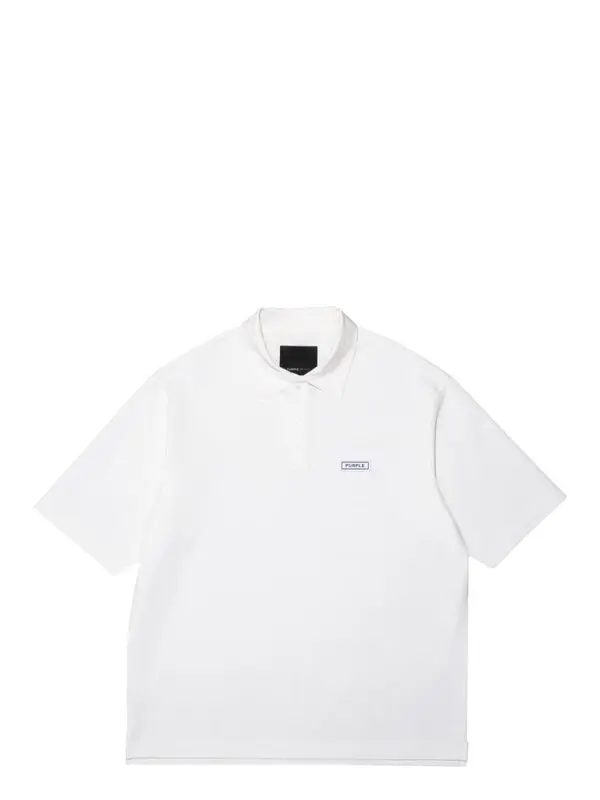 PURPLE BRAND Logo-patch Piqué Polo Shirt - White