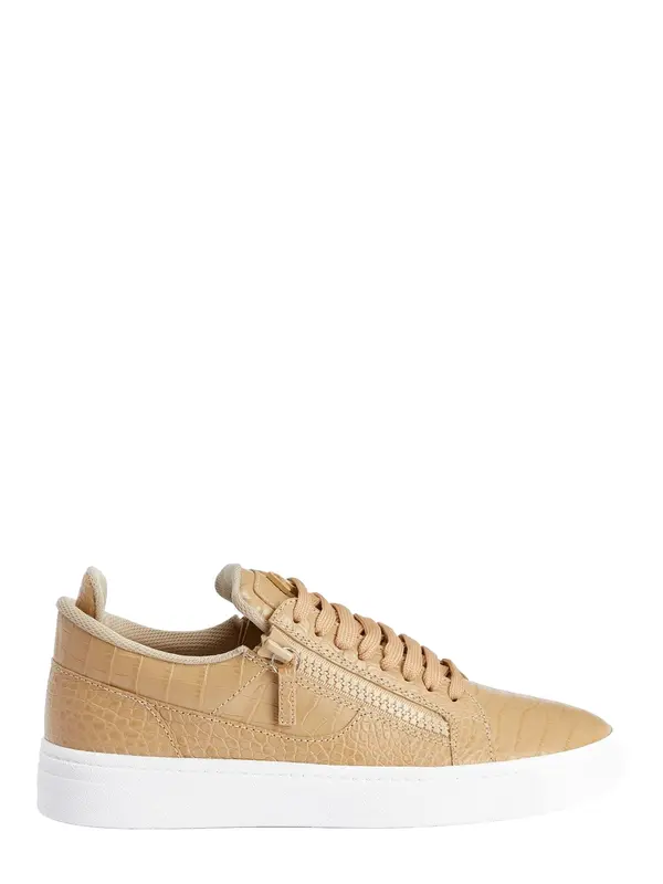 GIUSEPPE ZANOTTI Double-zip Low-top Sneakers - Neutrals