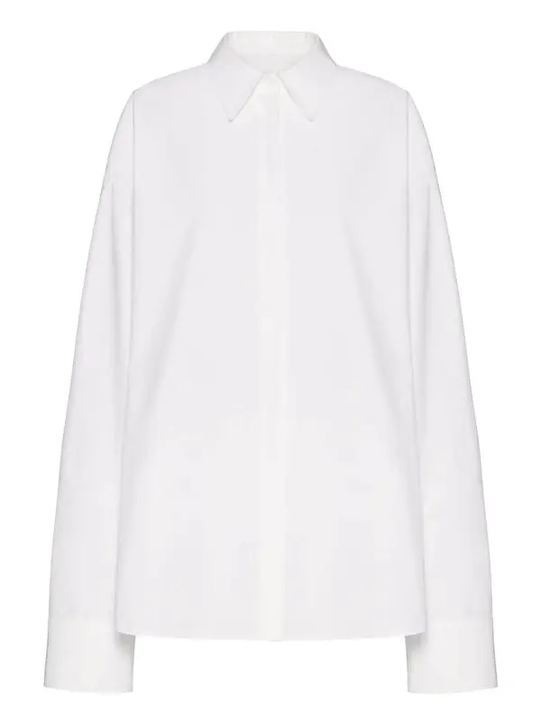Valentino Garavani Compact Popeline Cotton Shirt - White