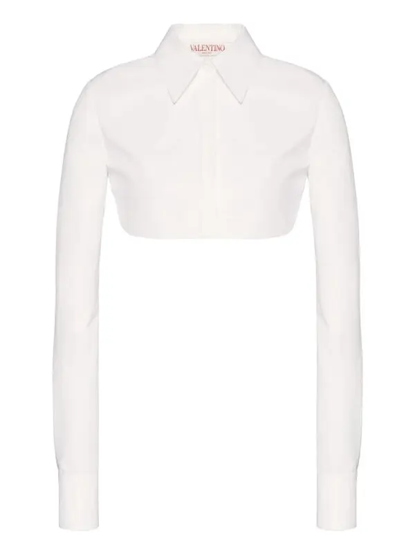 Valentino Garavani Compact Popeline Cotton Shirt - White