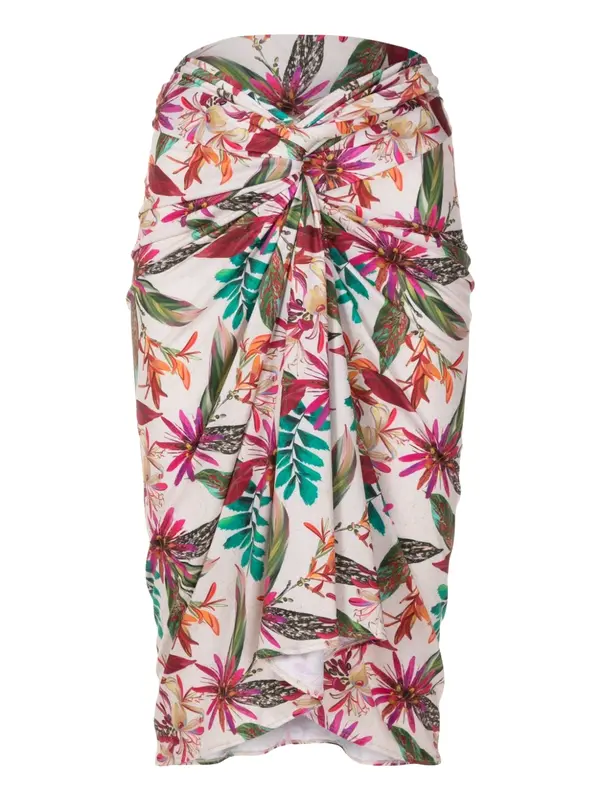 LYGIA & NANNY Orixá Botanical-print Wrap Skirt - Multicolour