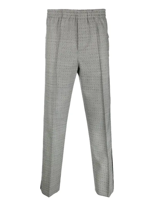 SAPIO N40 Graphic-print Straight-leg Trousers - Grey