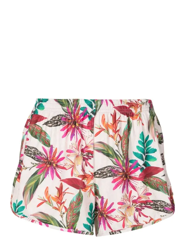 LYGIA & NANNY Lee Floral-print Shorts - White