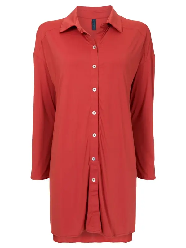LYGIA & NANNY Meline Long-sleeve Shirtdress - Red