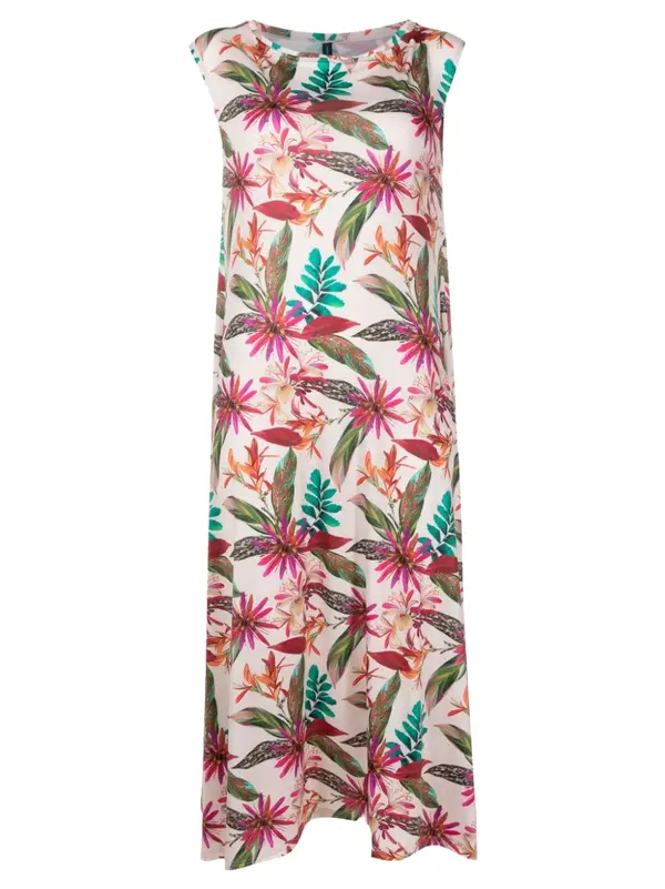 LYGIA & NANNY Botanical-print Midi Dress - Multicolour
