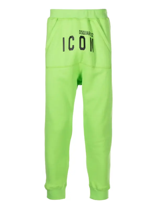 Dsquared2 Icon-print Cotton Track Pants - Green
