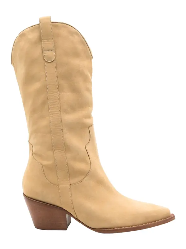 STUDIO CHOFAKIAN Estee Western Boots - Neutrals