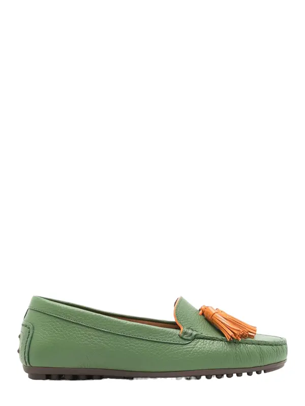 STUDIO CHOFAKIAN Severine Tasseled Loafers - Green