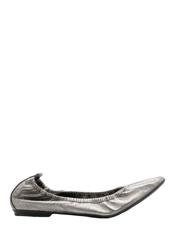STUDIO CHOFAKIAN Julia -effect Ballerina Shoes - Metallic