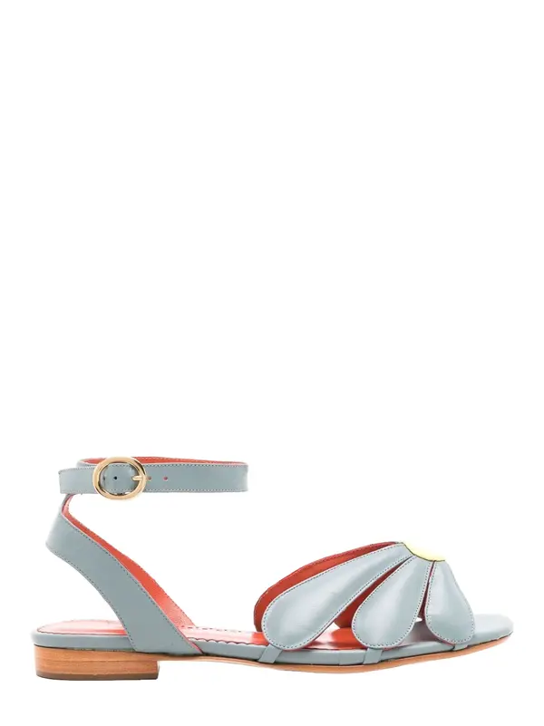 STUDIO CHOFAKIAN Amelia Leather Sandals - Orange