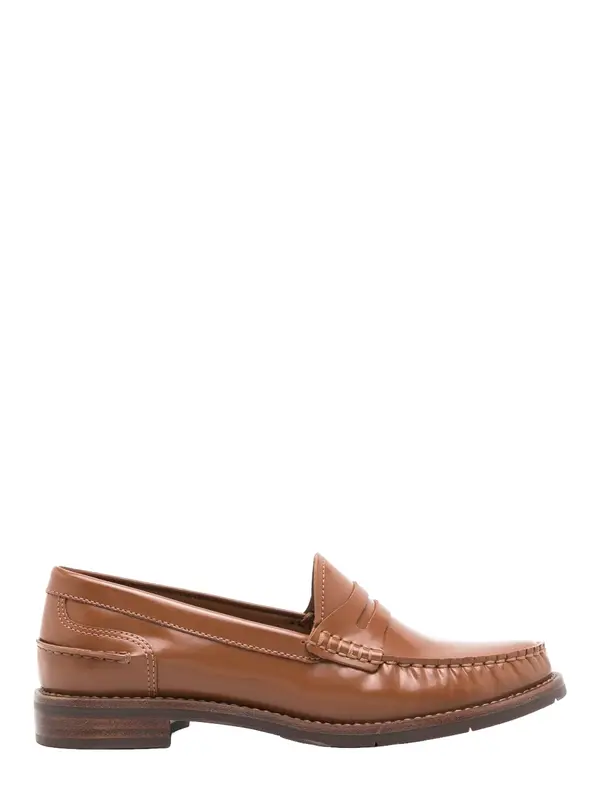 STUDIO CHOFAKIAN Rive Gauche Leather Loafers - Brown