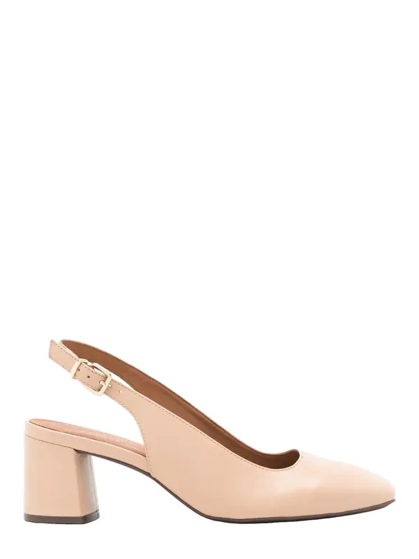 STUDIO CHOFAKIAN Quartier 40mm Leather Pumps - Neutrals