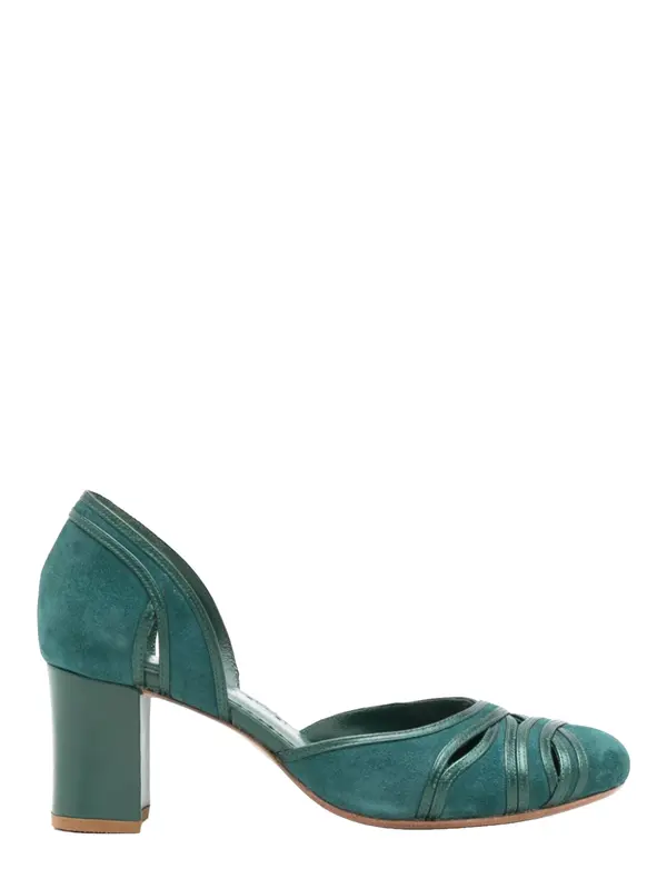 STUDIO CHOFAKIAN Brive 55mm Leather Pumps - Green