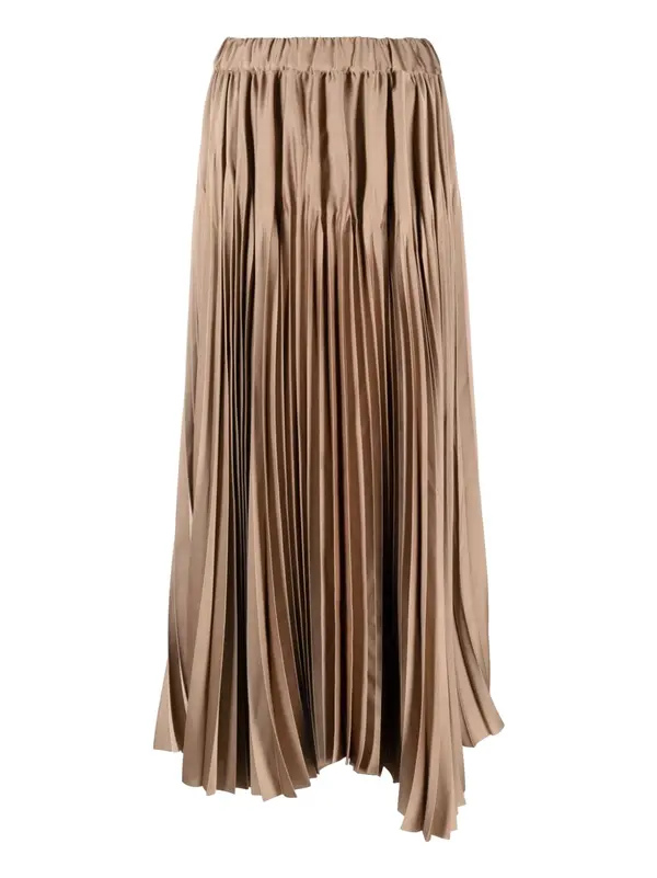 Fabiana Filippi Pleated Maxi Skirt - Brown