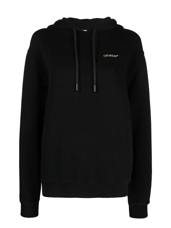Off-White Diag Stripe-print Cotton Hoodie - Black